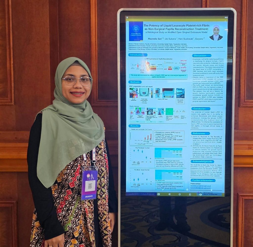 Dosen FKG UGM Presentasikan Poster Terapi Regeneratif Periodontal di Seminar Internasional APSP ...
